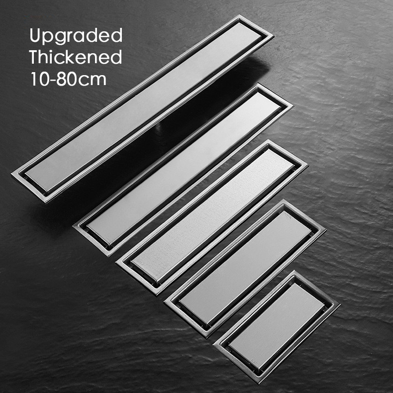 Long Floor Drain 80CM Stainless Steel Floor Drain Hidden Floor Drain ...