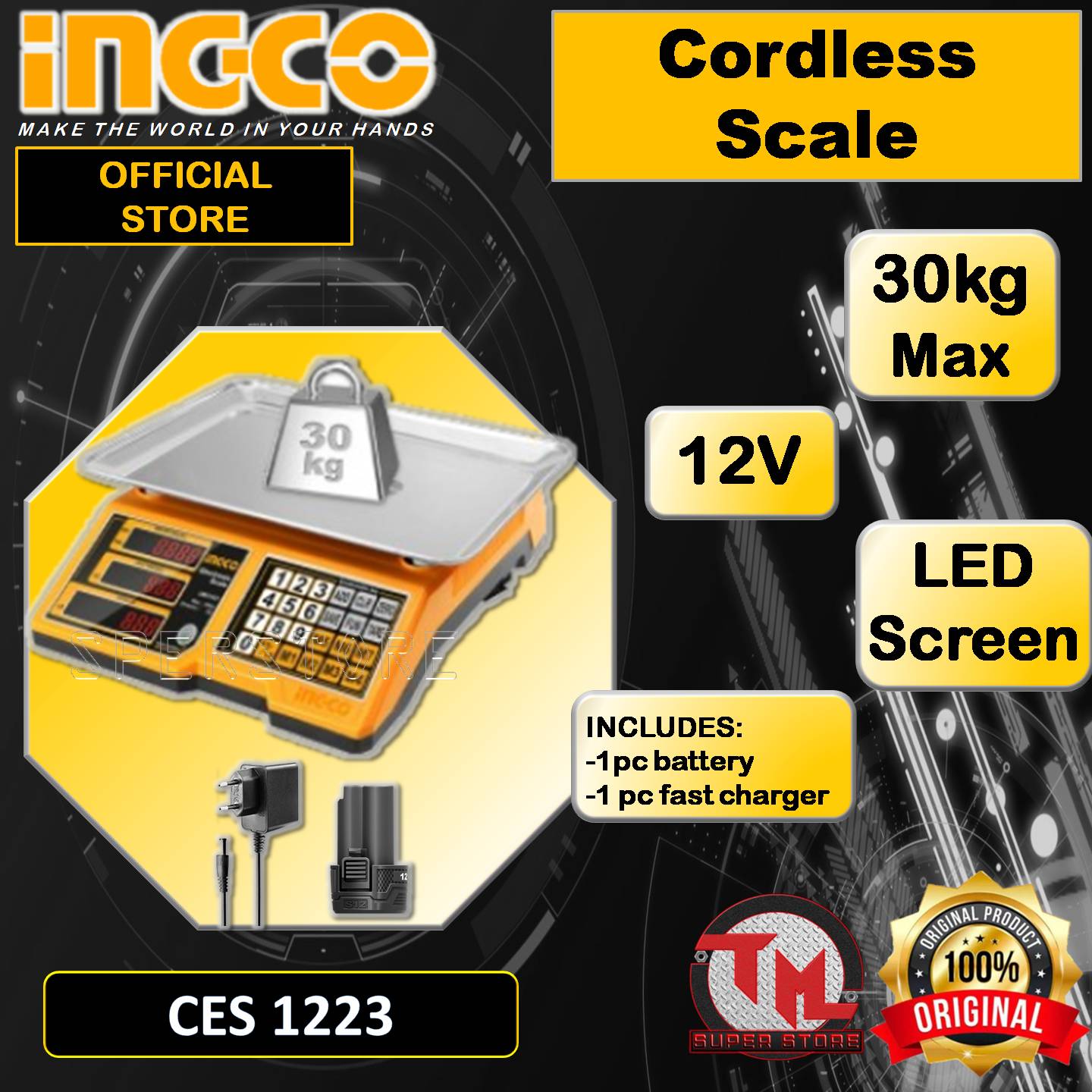 INGCO Cordless Scale • Tm ss | Lazada PH