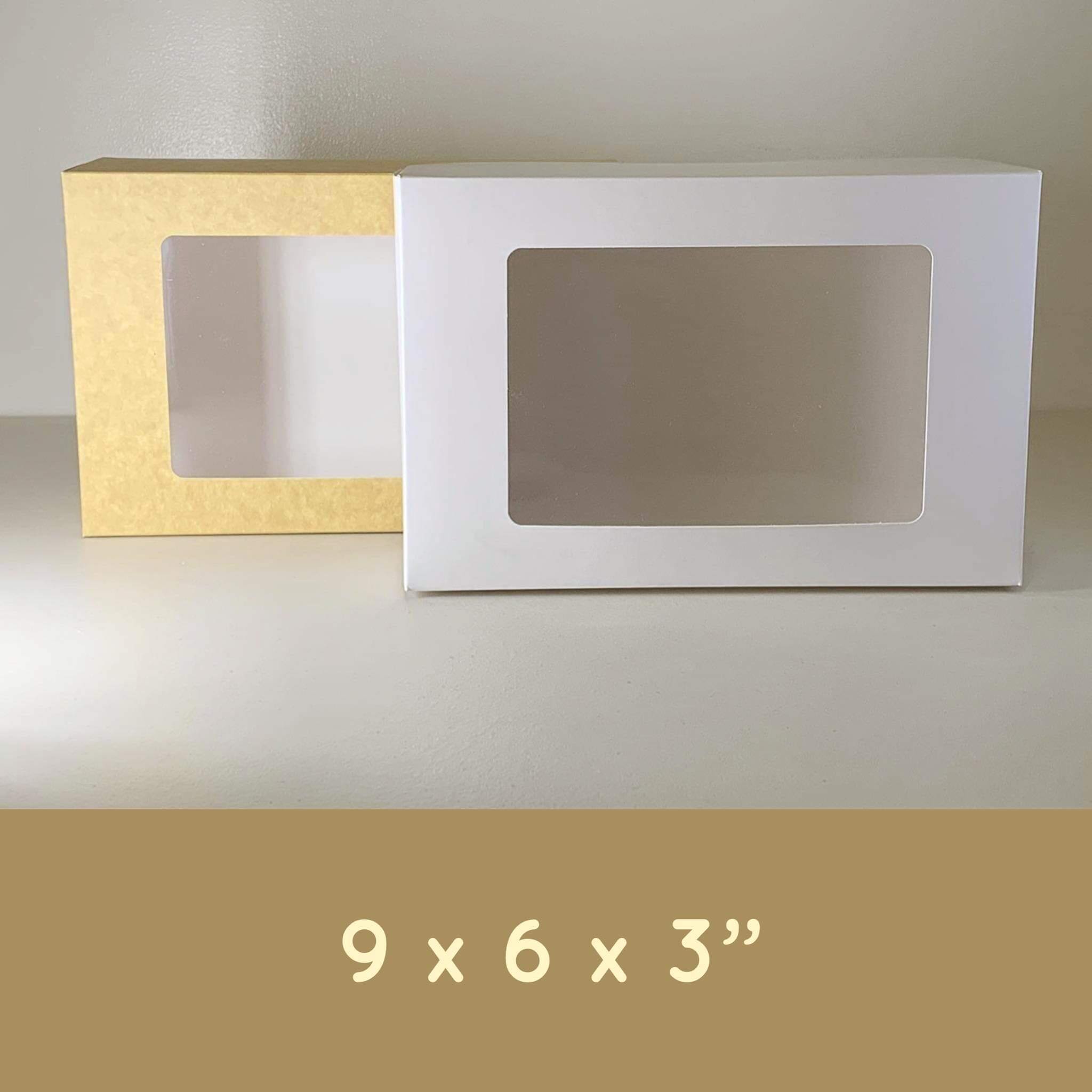 9x6x3 Box / Kraft Brown or Super White / Pastry Box / Brownies / Donut ...