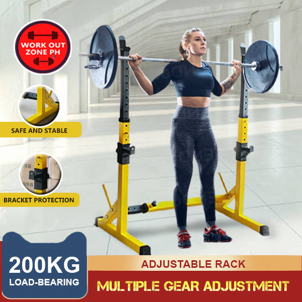 Squat Rack Barbell Rack Stand Weight Bench Bench Press Gym Barbell ...