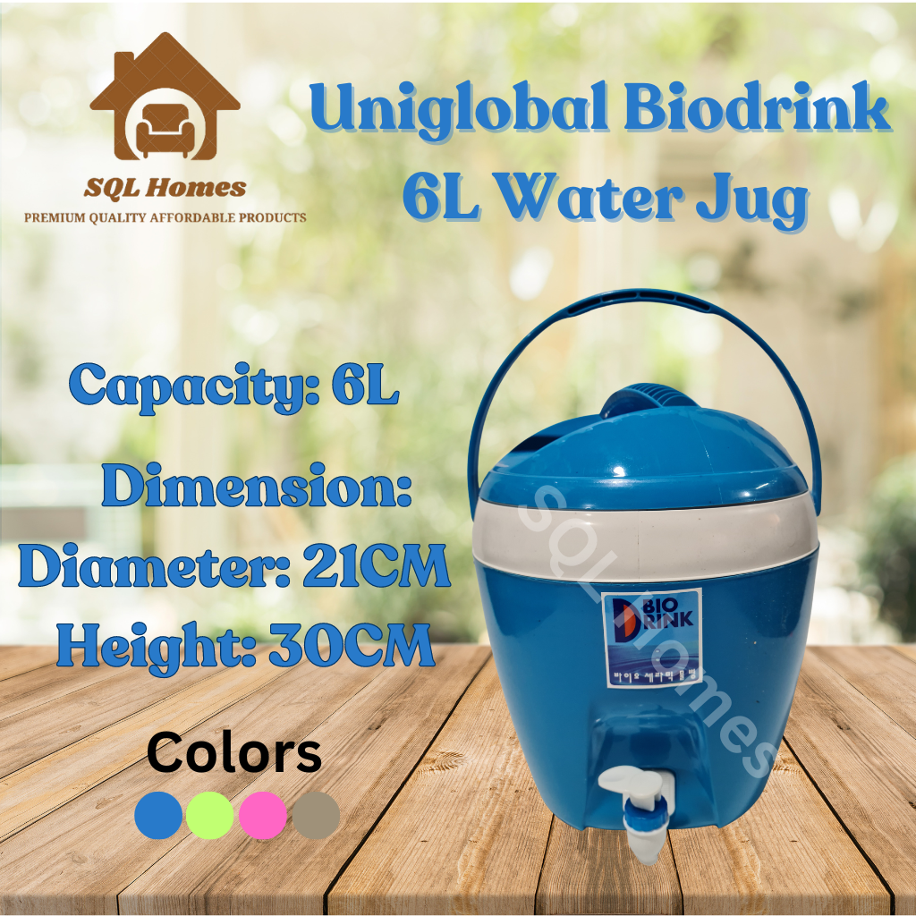 Uniglobal Biodrink Water Jug | 3L | 6L | 10L | Multi Color | #896 ...