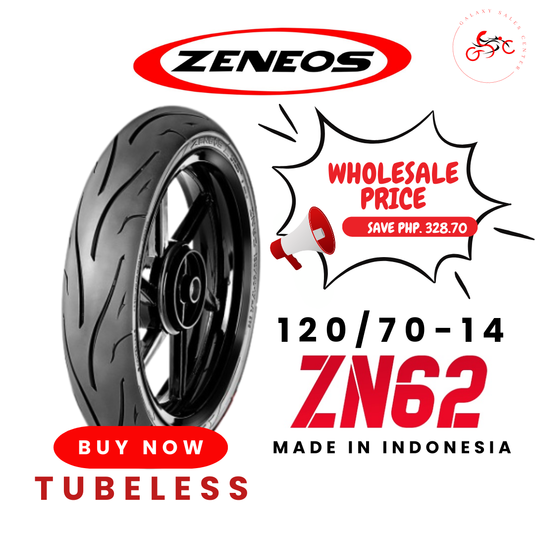 Wholesale Price na ZENEOS ZN62 MOTORCYCLE TIRE TUBELESS 120/70-14 MADE ...