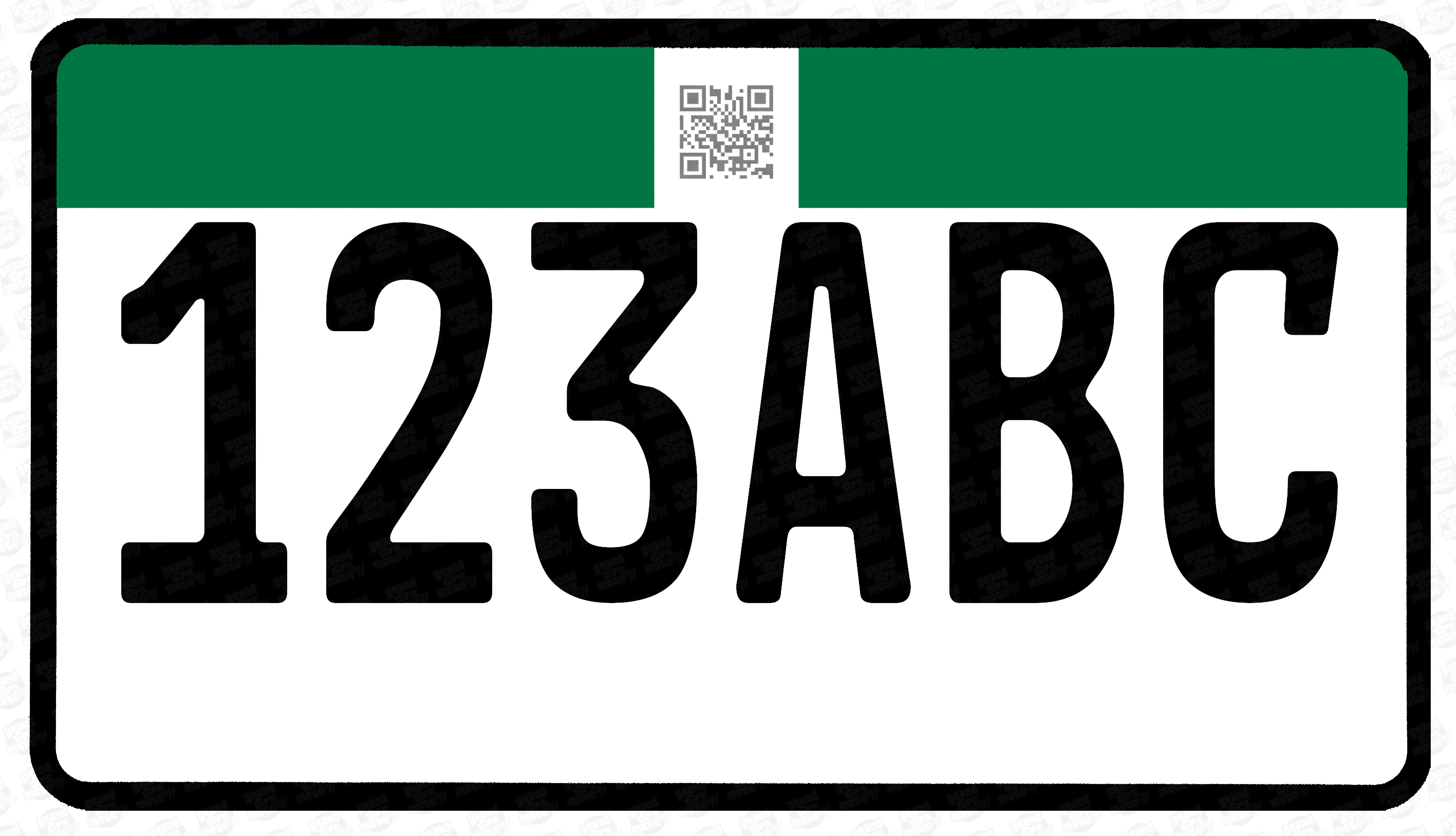 Temporary Plate Number for Motorcycle - Galvanized Metal - Embossed ...