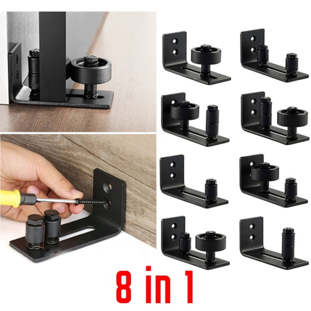 American barn door 8-in-1 swing stop ground guide pulley hardware ...