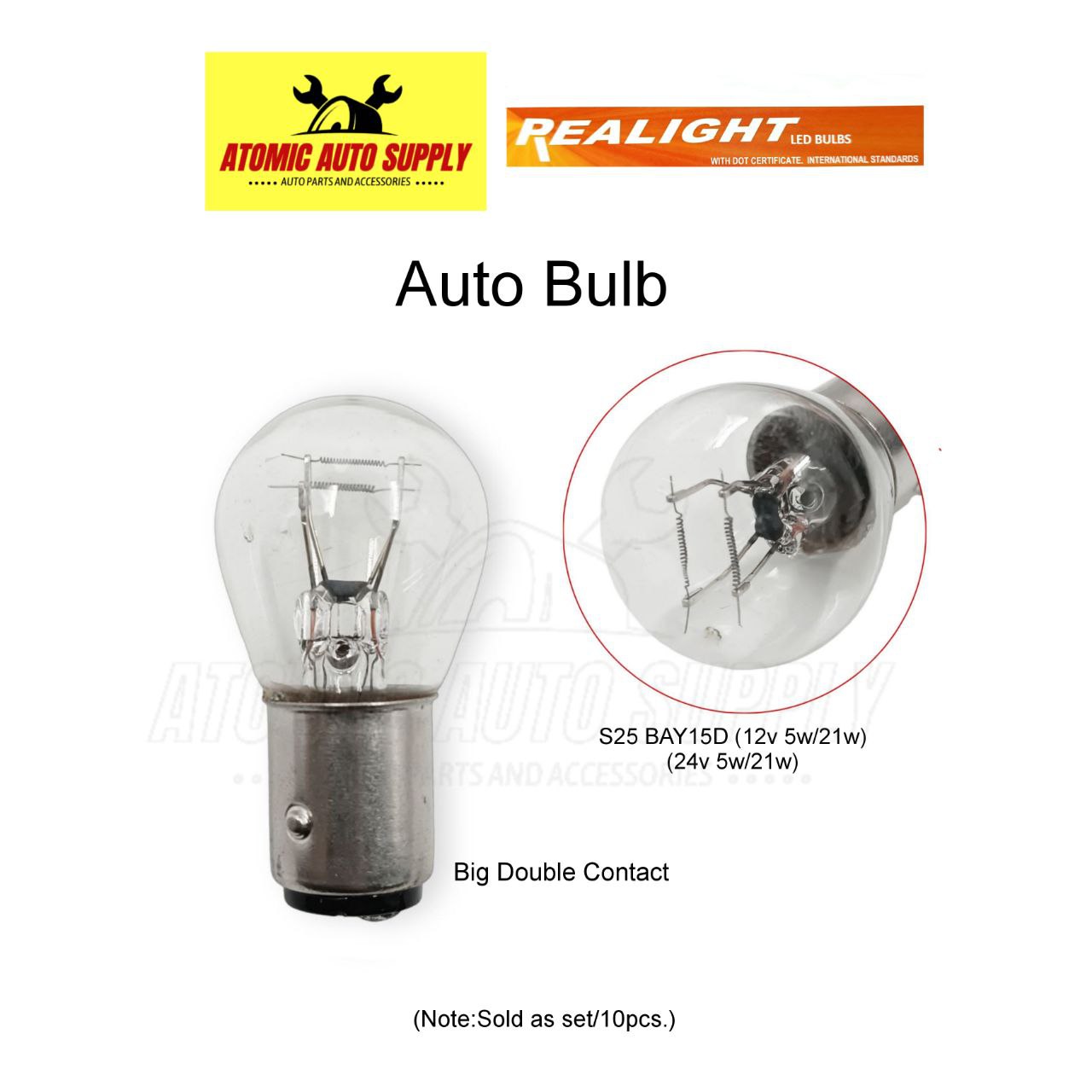 REALIGHT AUTO BULB (BIG SINGLE/DOUBLE CONTACT / MEDIUM SINGLE/DOUBLE ...