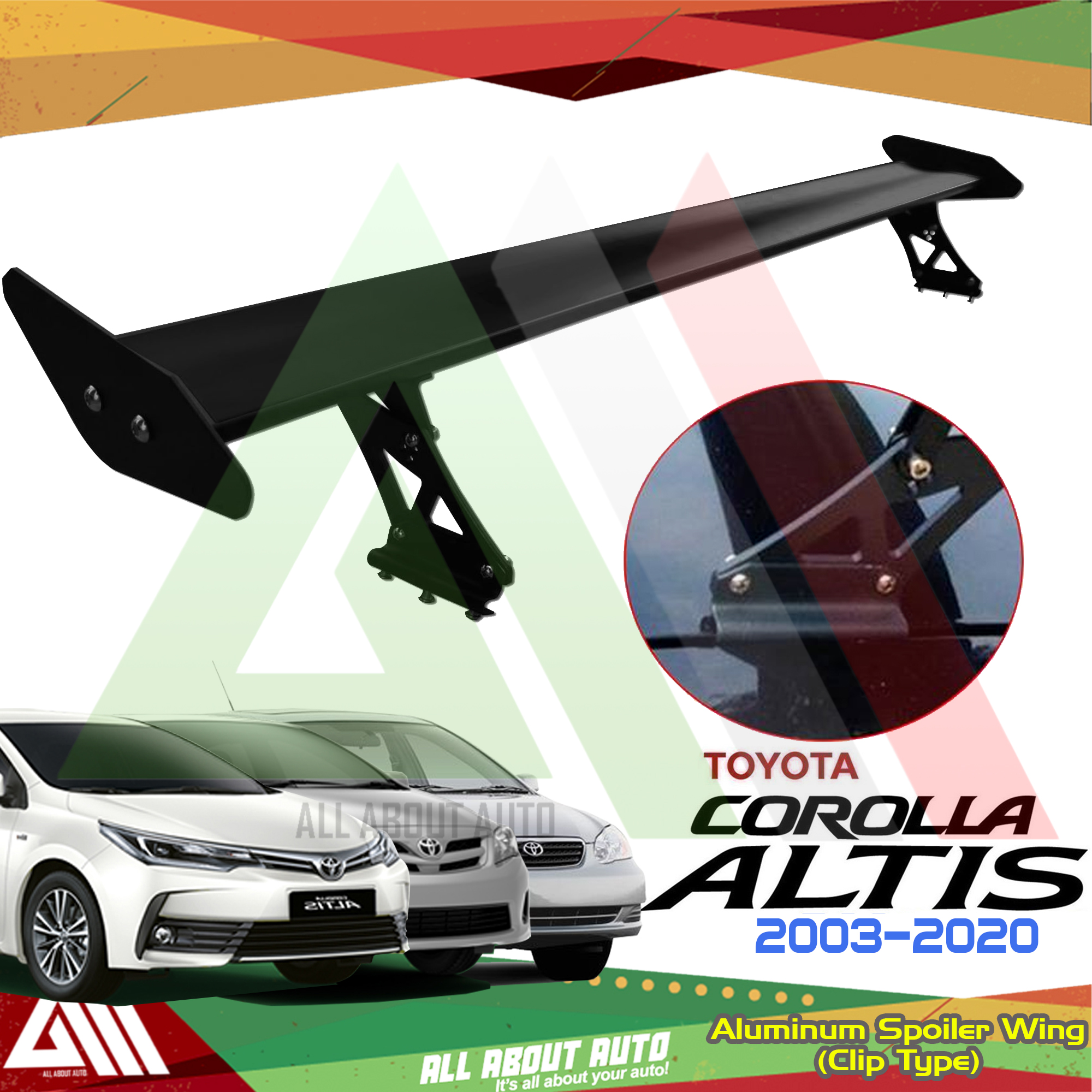 Toyota Corolla Altis 2003-2020 Rear Trunk Spoiler Wing (Clip Type ...