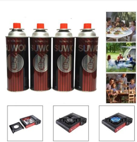 Suwon Butane Gas Cartridge 7.8oz (220g) For Portable Gas Range Stove ...