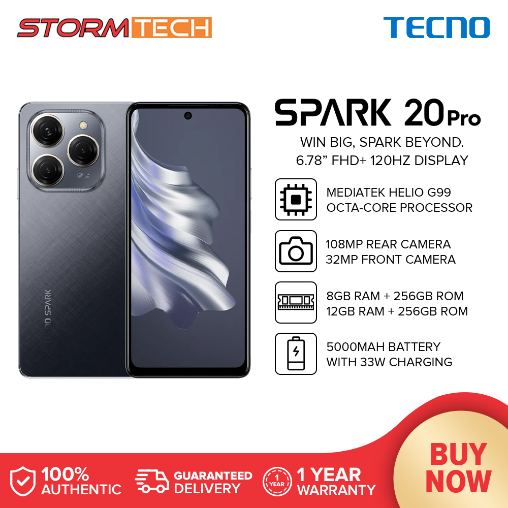 TECNO Spark 20 Pro Smartphone | 8GB+256GB/12GB+256GB | MediaTek Helio ...