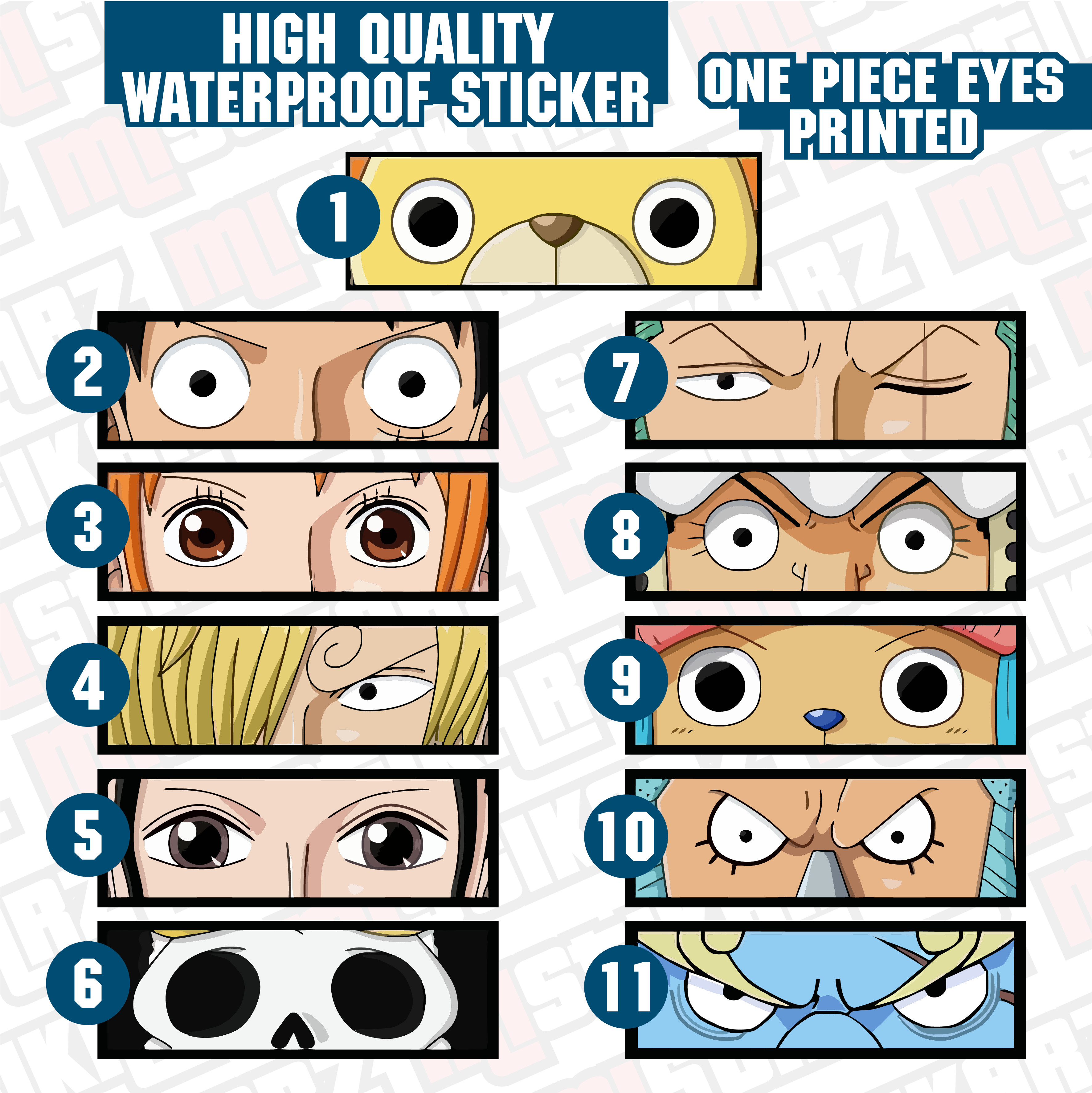 ONE PIECE EYES - Waterproof Sticker | Lazada PH