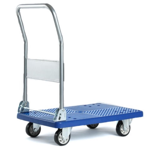 (300KG) Push Cart, Push Cart Trolley Foldable handle, Plastic Platform ...