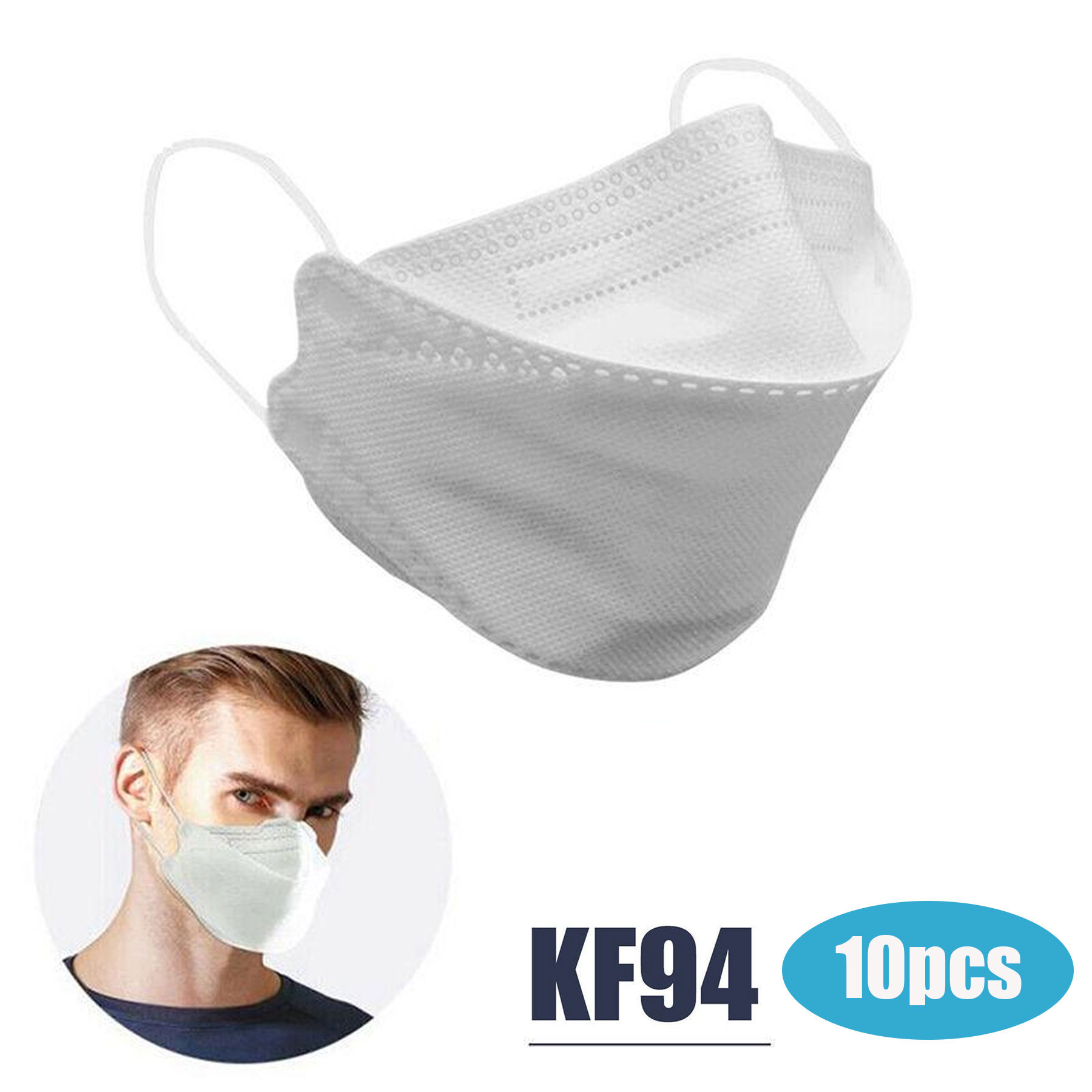 KF94 5pcs Face Mask 3 Layer Non-woven Protection Filter Anti Viral Mask ...