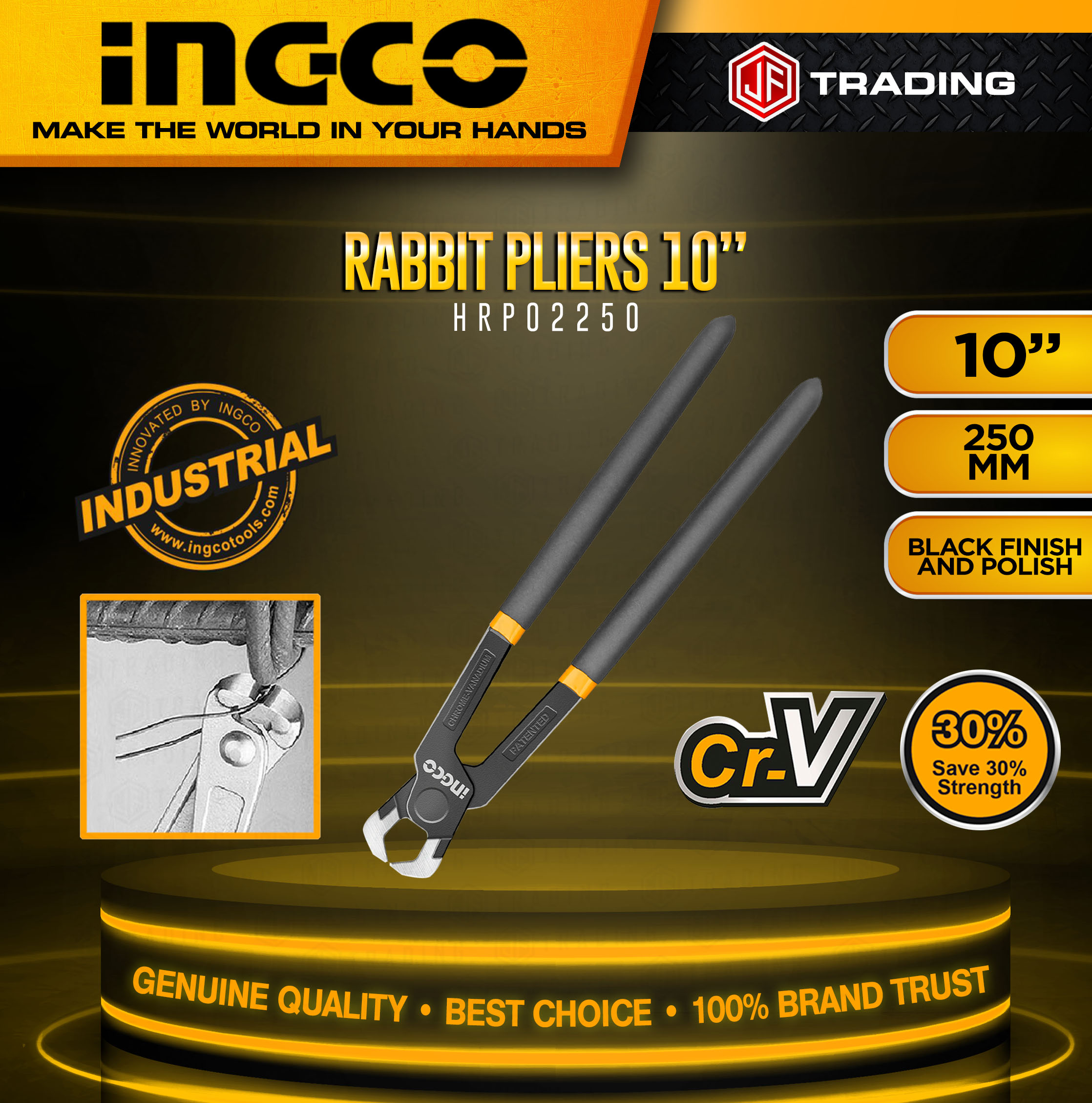 INGCO Rabbit Pliers 10” HRP02250 ♦JF TRADING♦ | Lazada PH