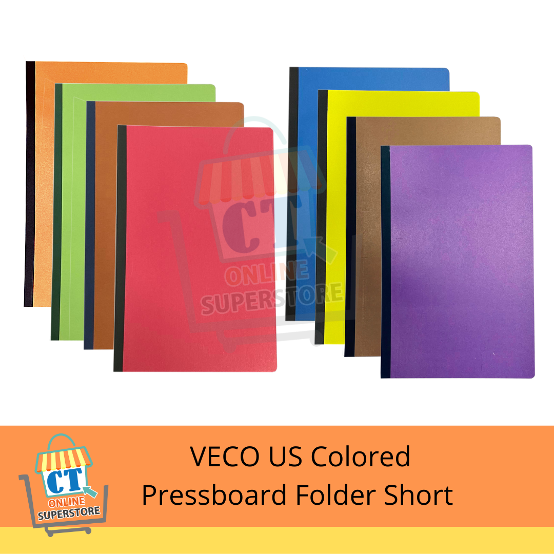 VECO US Colored Pressboard Folder Short (can fit A4 Size Paper) | Sold ...