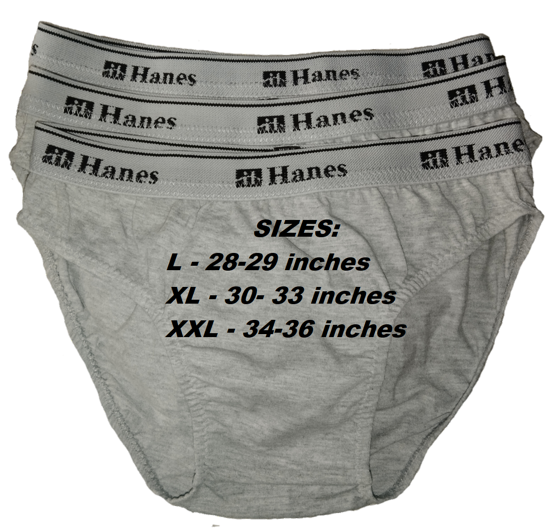 HANES Brief All Grey 3 in 1 Pack | Lazada PH