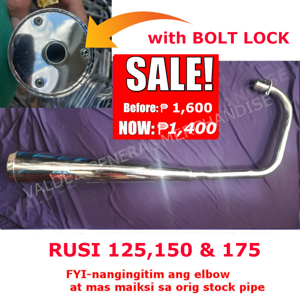 RUSI TC125, RUSI TC 150 , Stainless Chicken Pipe, Full System Muffler ...