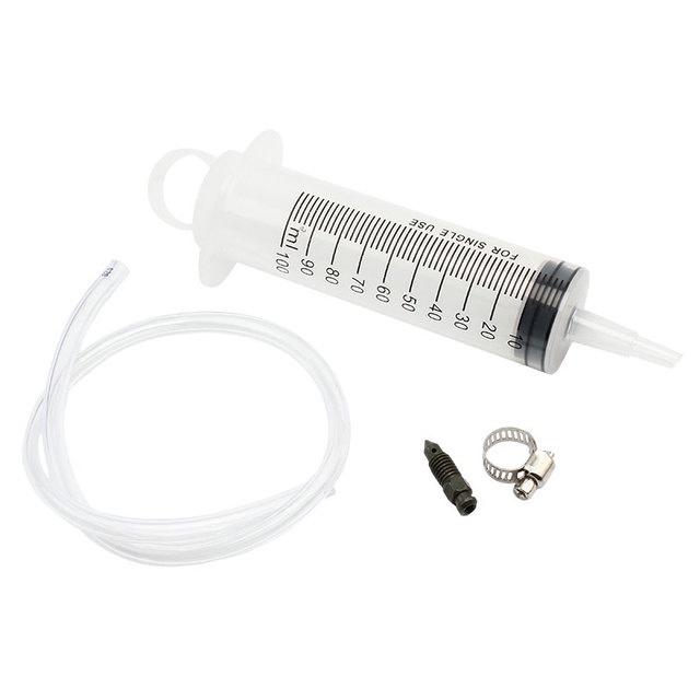 100ML Universal Motorcycle Bleed Set Brake Caliper Gas Oil Bleeder ...