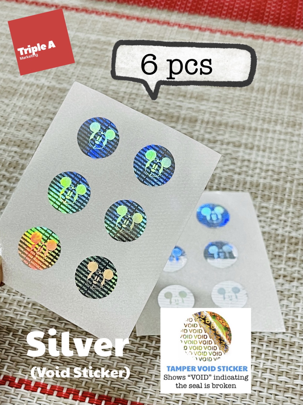 Credit And Debit Card CVV Security Seal Label Protection With Void And ...