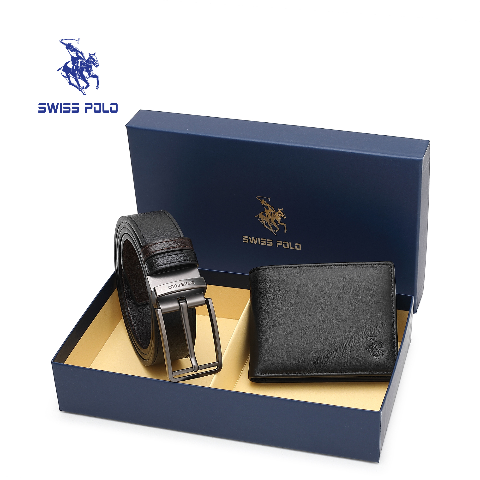 SWISS POLO Men's Chest Bag & Genuine Leather Bifold Wallet & Automatic ...