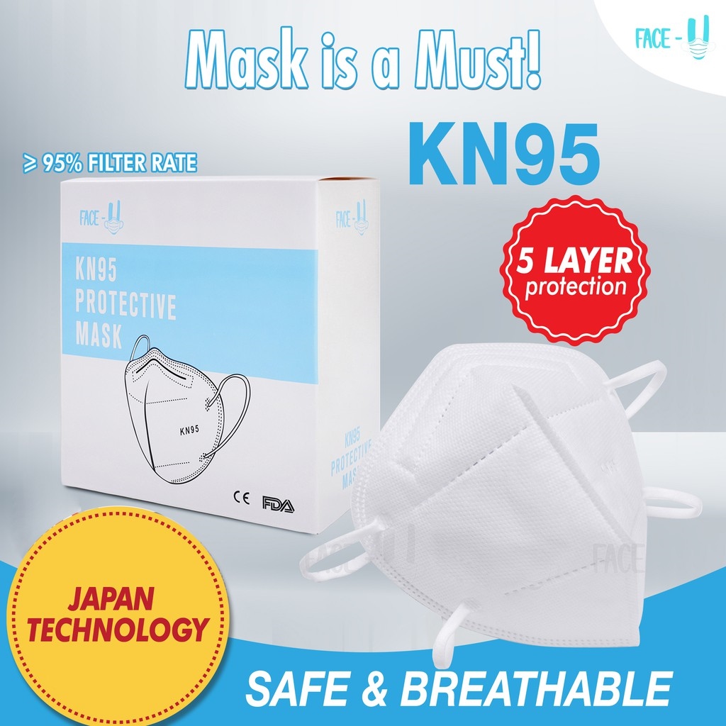 JAPAN TECHNOLOGY KN95 MASK 5PLY WITH C.E AND FDA CERTIFICATE INDIVIDUAL ...