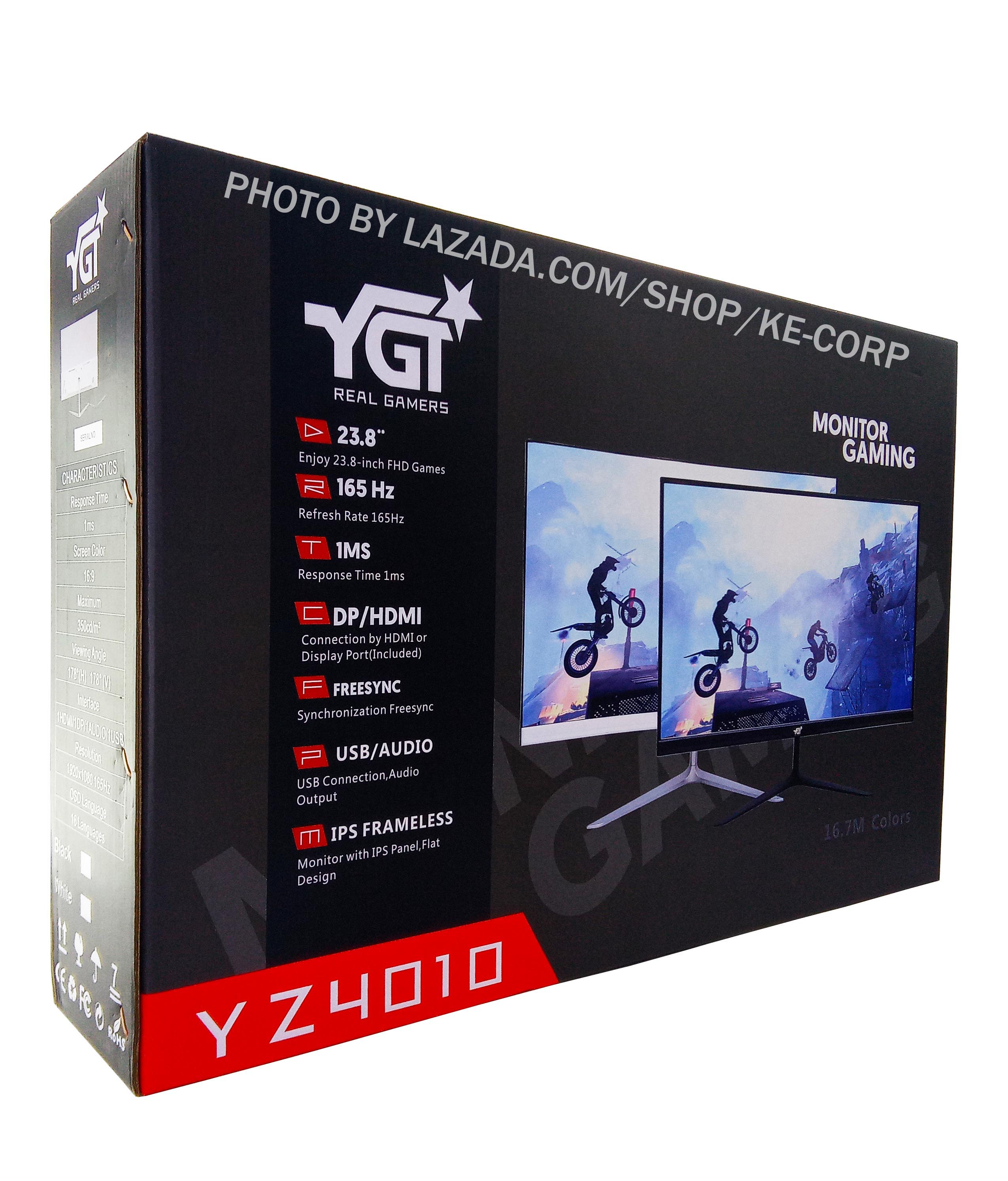 YGT Monitor Gaming 23.8"165Hz 1920x1080 DP/HDMI/USB/AUDIO/ FREESYNC ...
