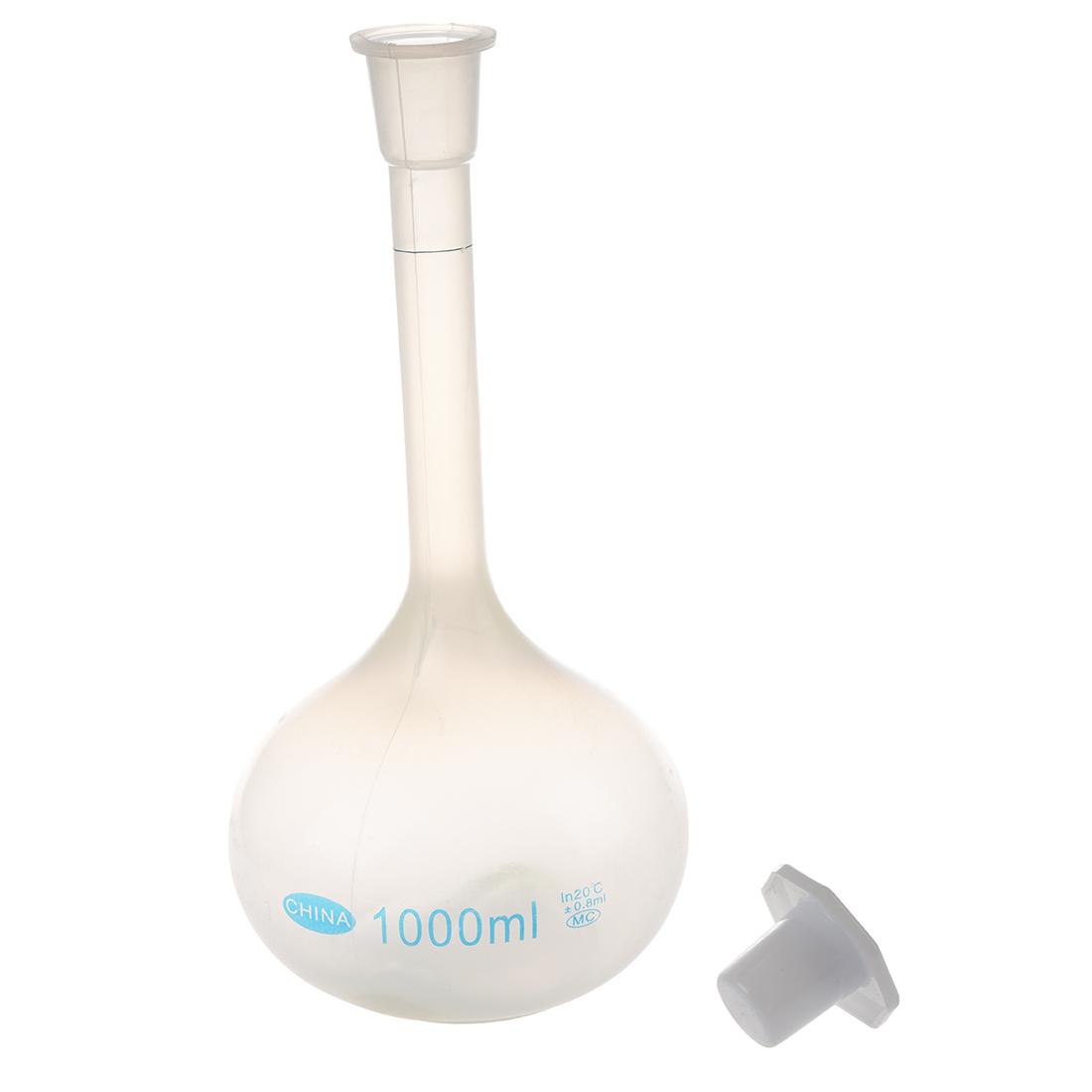 1000ml Long Neck Clear White Plastic Volumetric Measuring Flask ...