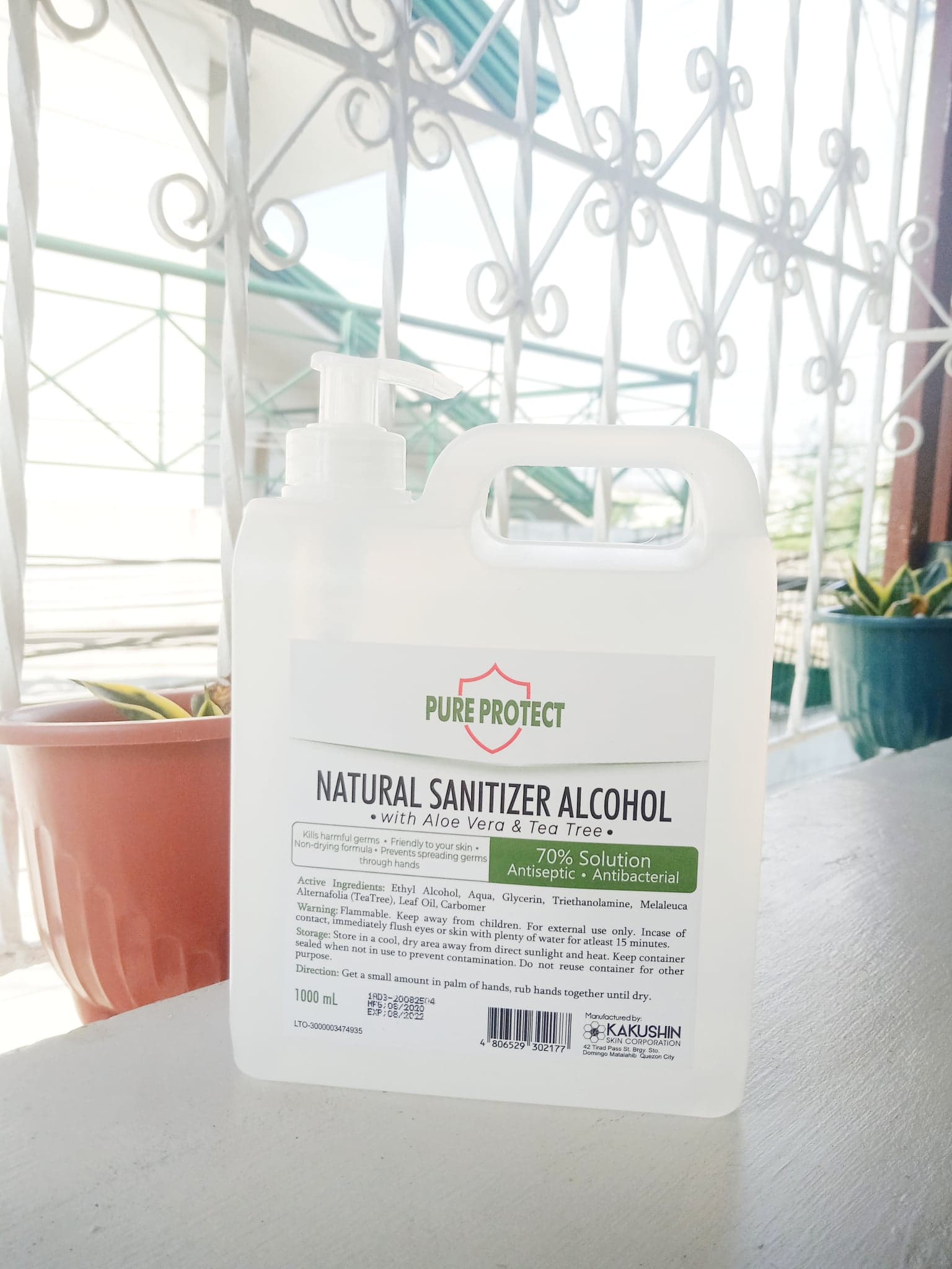 Pure Protect Alcohol, Alcohol , Sanitizer, Tea Tree with Aloe vera ...