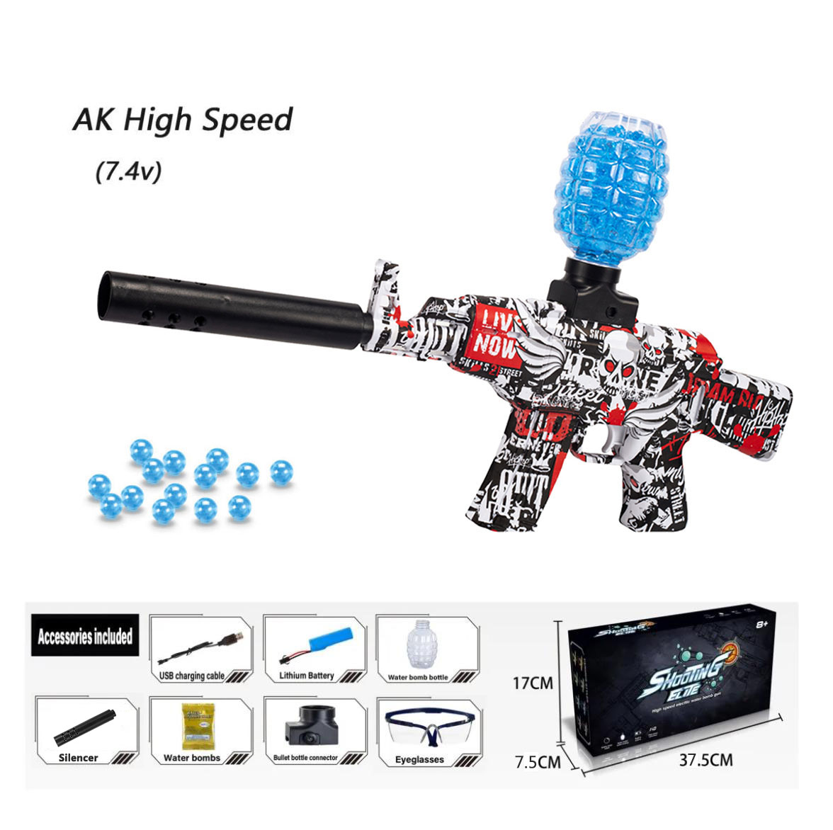 Mini gel blasters Automatic shooting toy gun Electric high-speed ...