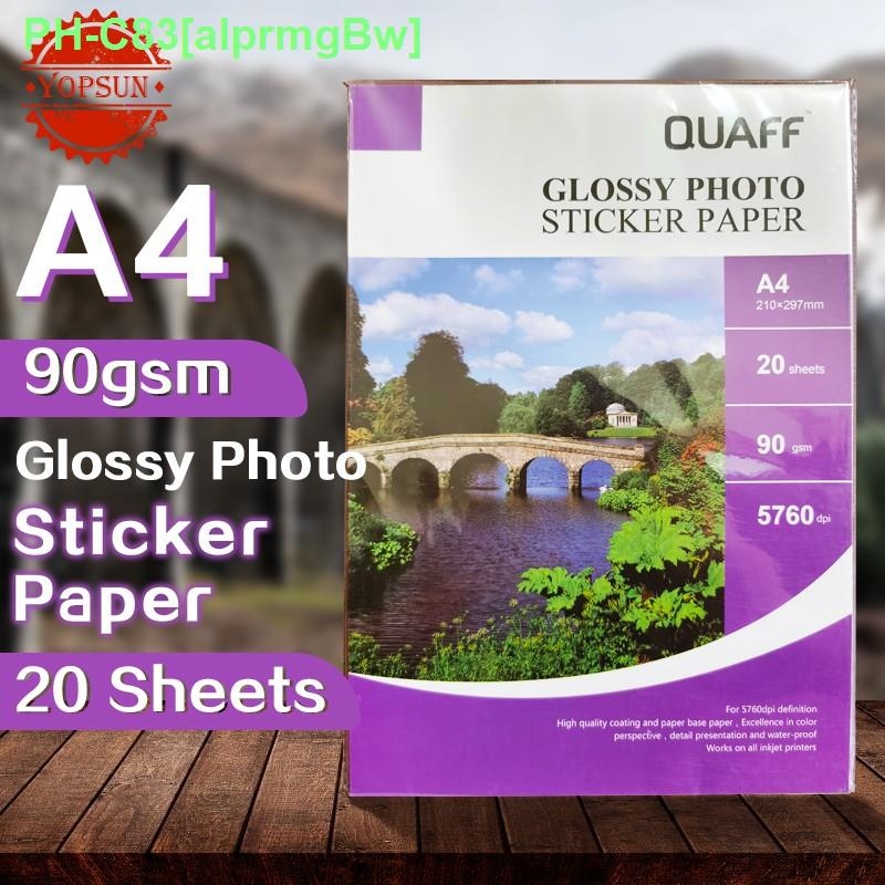 Quaff Glossy Photo Sticker Paper 135/90 gsm A4 Size 20 Sheets | Lazada PH
