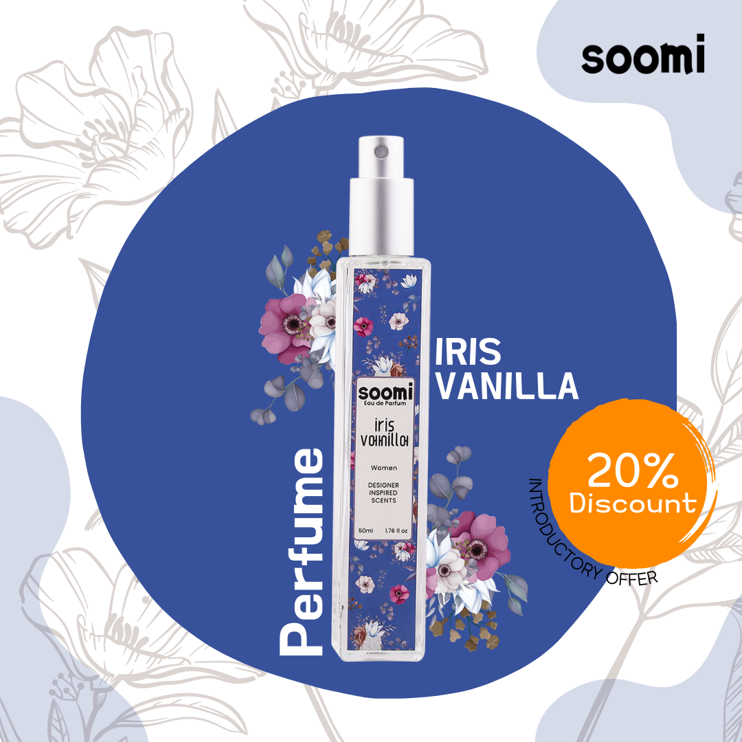 Soomi Eau de Parfum Iris Vanilla Scent Oil-Rich Long Lasting Perfume ...