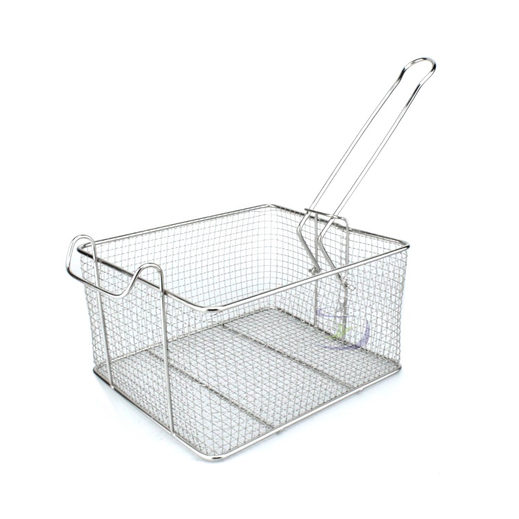 FRIED MESH BASKET COLANDER STRAINER FOR DEEP FRY SINGLE HANDLE (TCT0067 ...