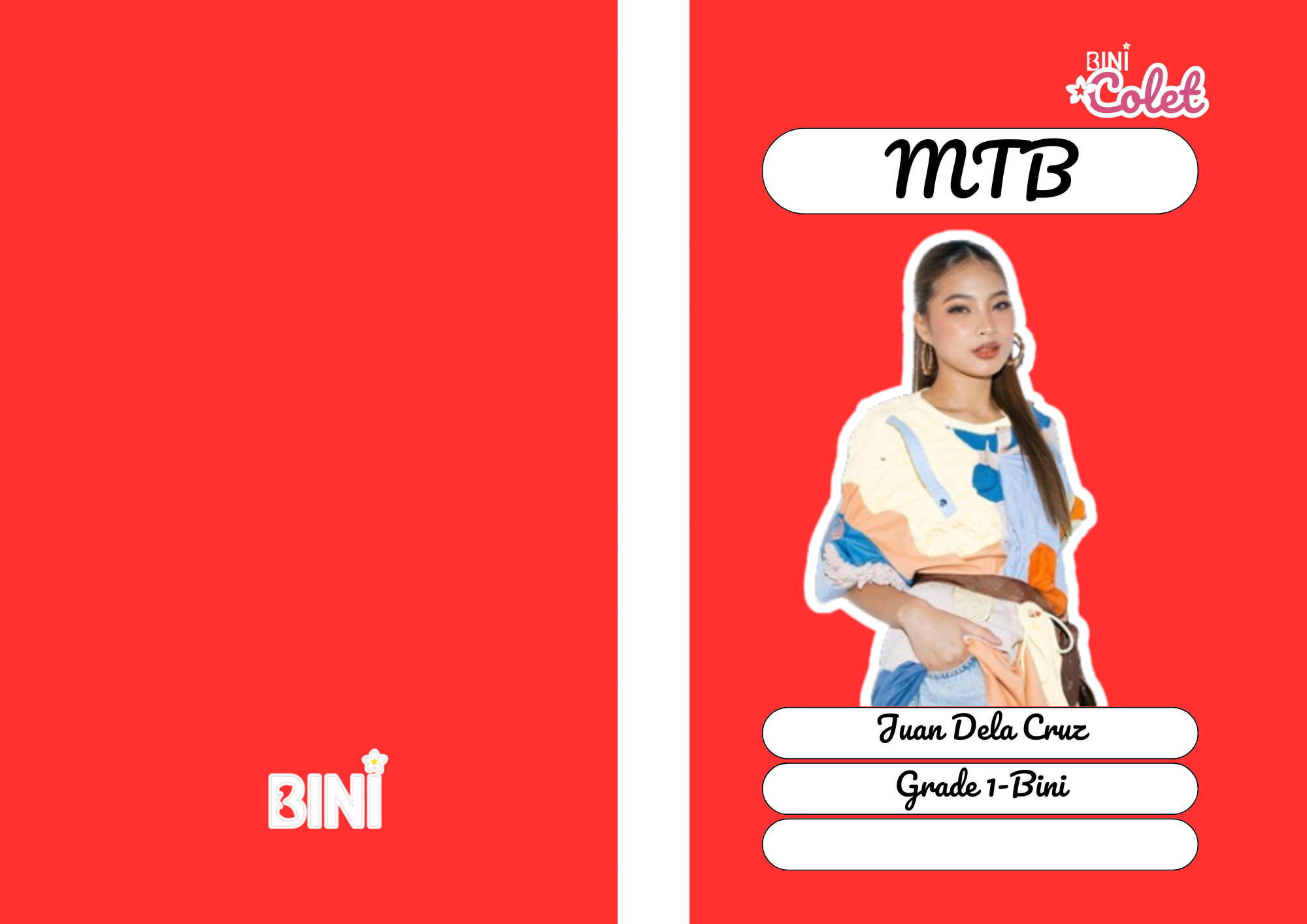 Bini Inspired Notebook Regular and Customize Details 40 leaves or 80 ...