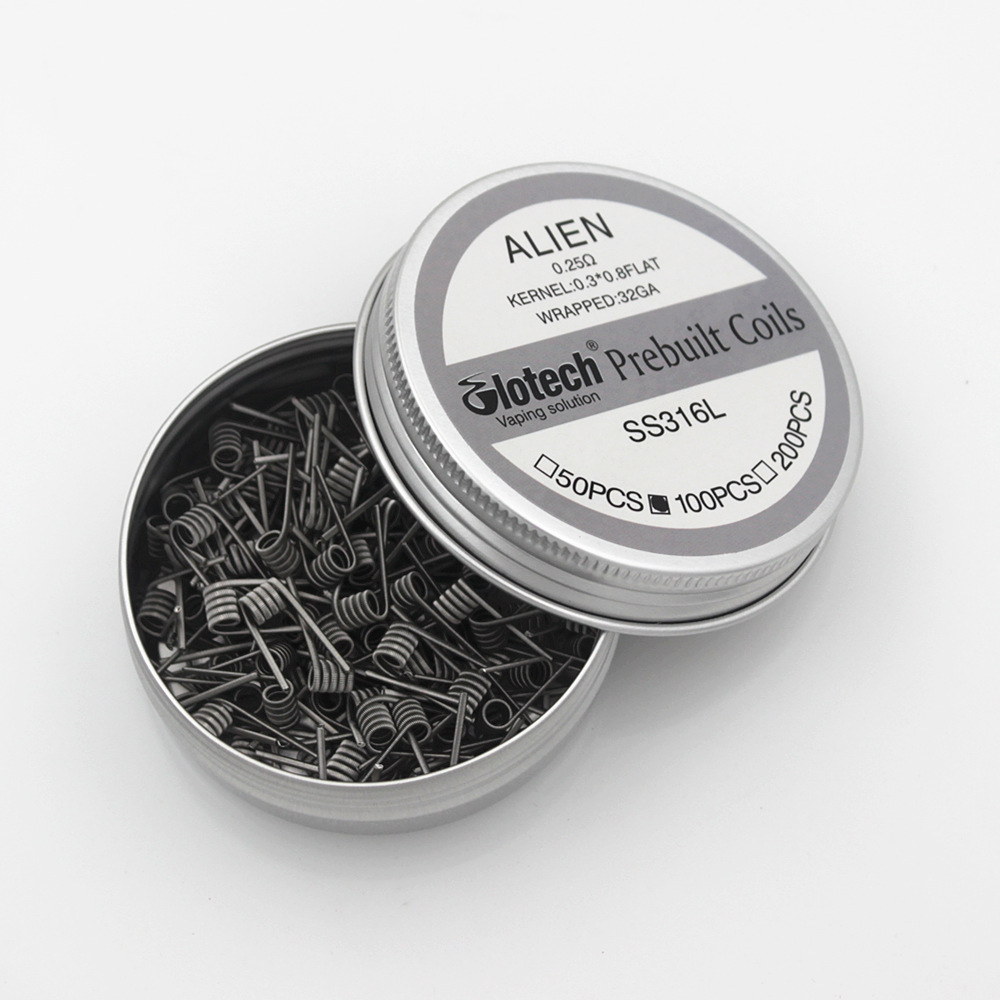 Glotech 100pieces/box Alien Clapton Premade Coils Alien Clapton ...