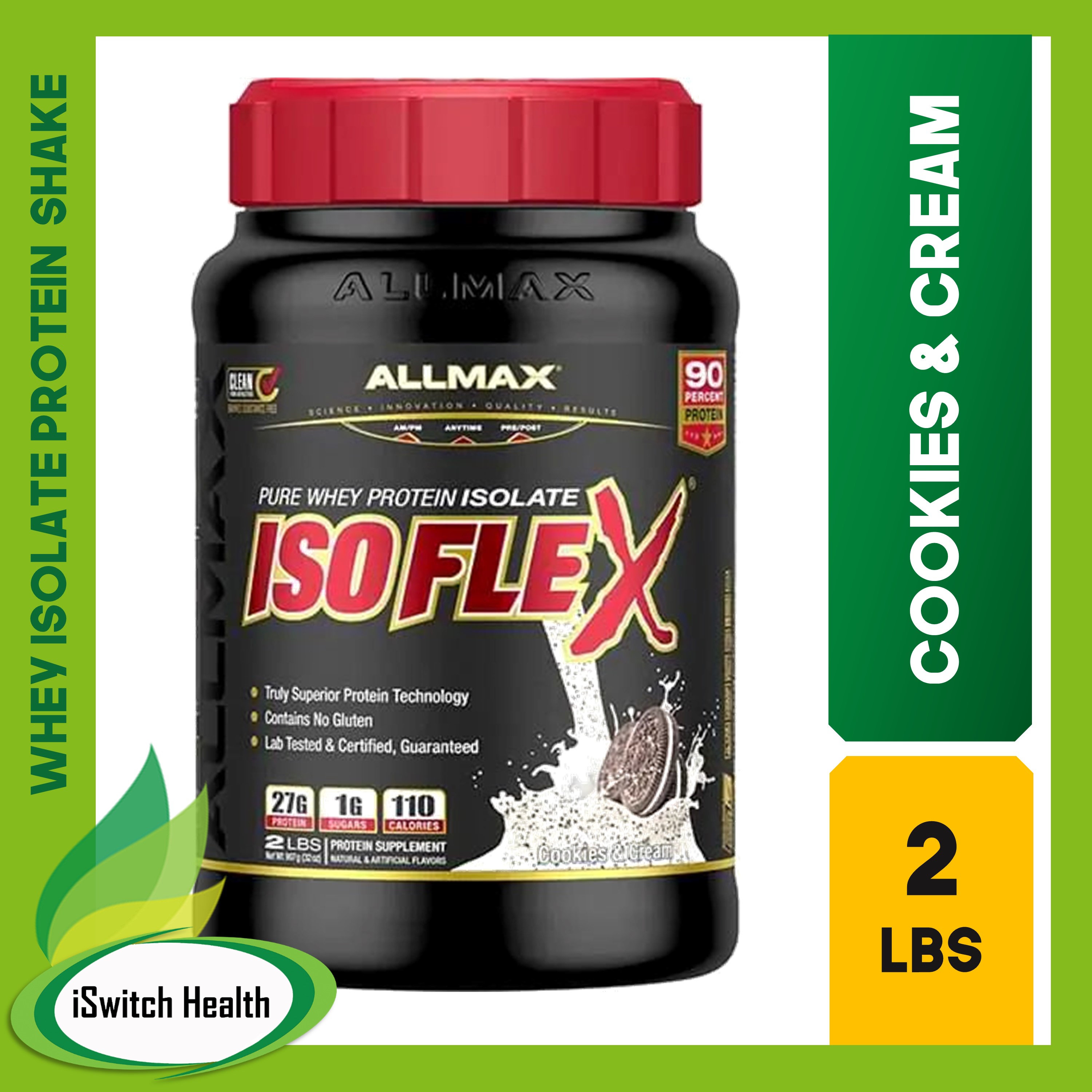 AllMax Nutrition Isoflex Pure Whey Protein Isolate - 2lbs | Whey Isolate Protein Shake | Lazada PH