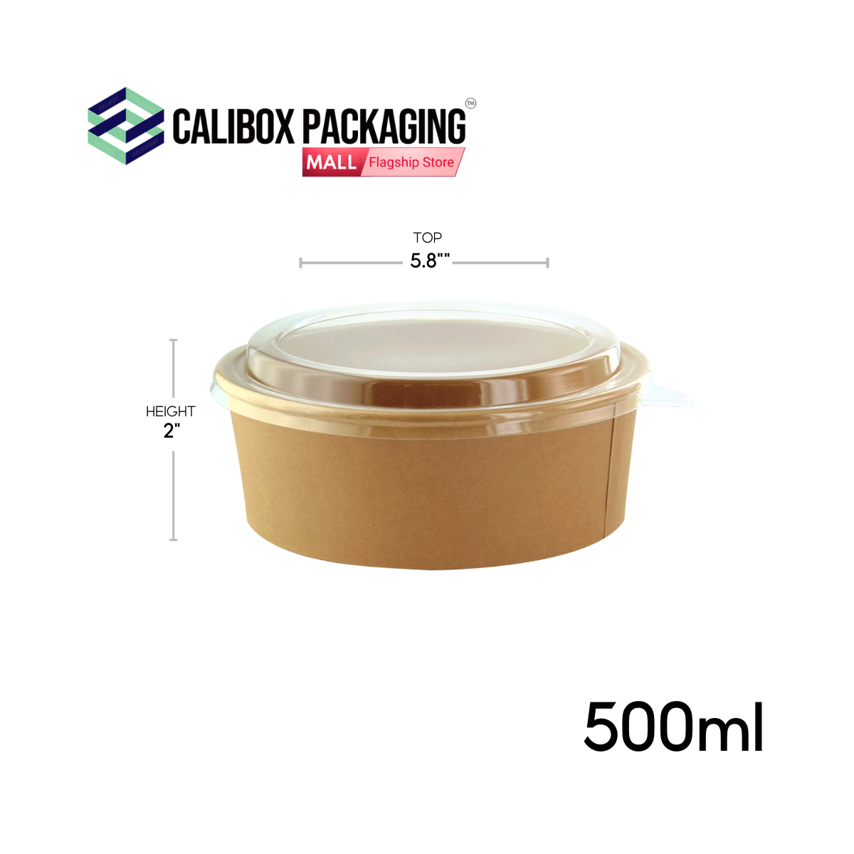 Calibox Packaging Disposable Paper Kraft, Salad Bowl, Paper Bowl, 10pcs ...