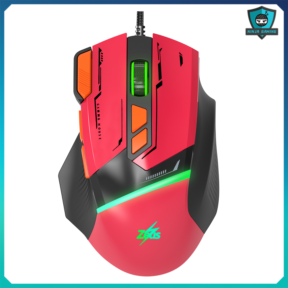 Ninja Gaming x Gundam RGB LED Wired Gaming Mouse RGB Backlight USB Port ...