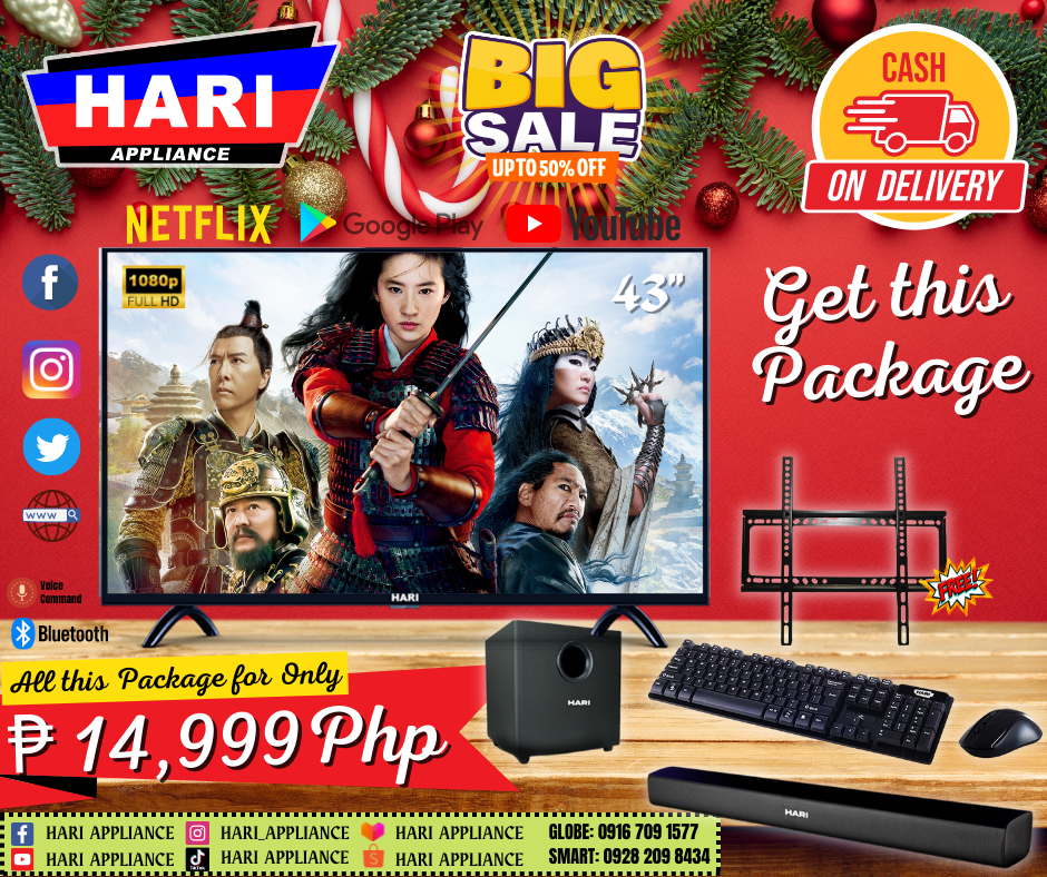 HARI TV 43inch Smart Android 9 1080 Full HD Promo Package w/ Hari ...