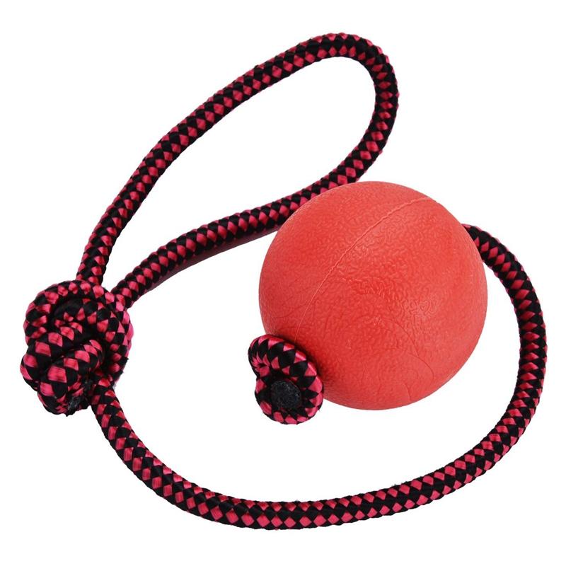 Dog Rope Ball, 3 Pcs Ball on a Rope Dog Toy Natural Elastic Solid ...