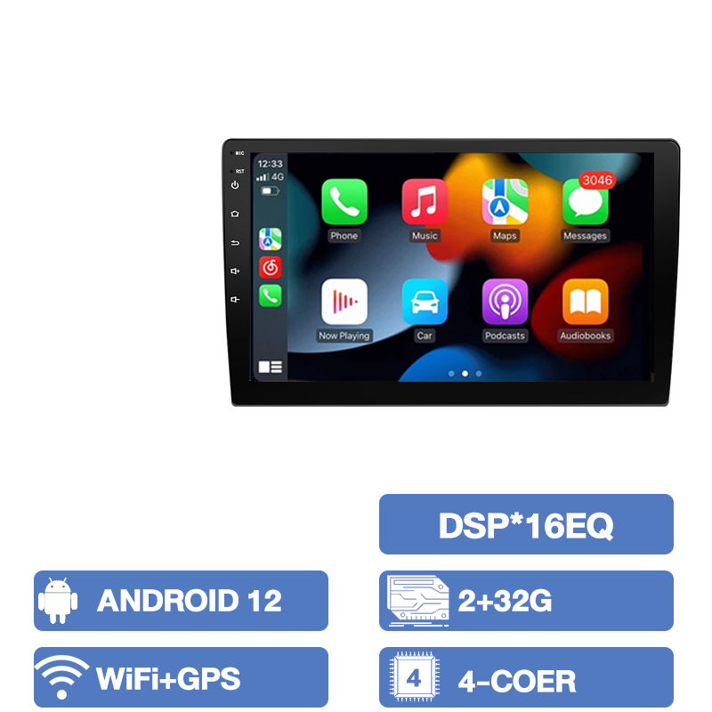 10inch Carplay Android Auto 2din Android12 Audio GPS WIFI Autoradio ...