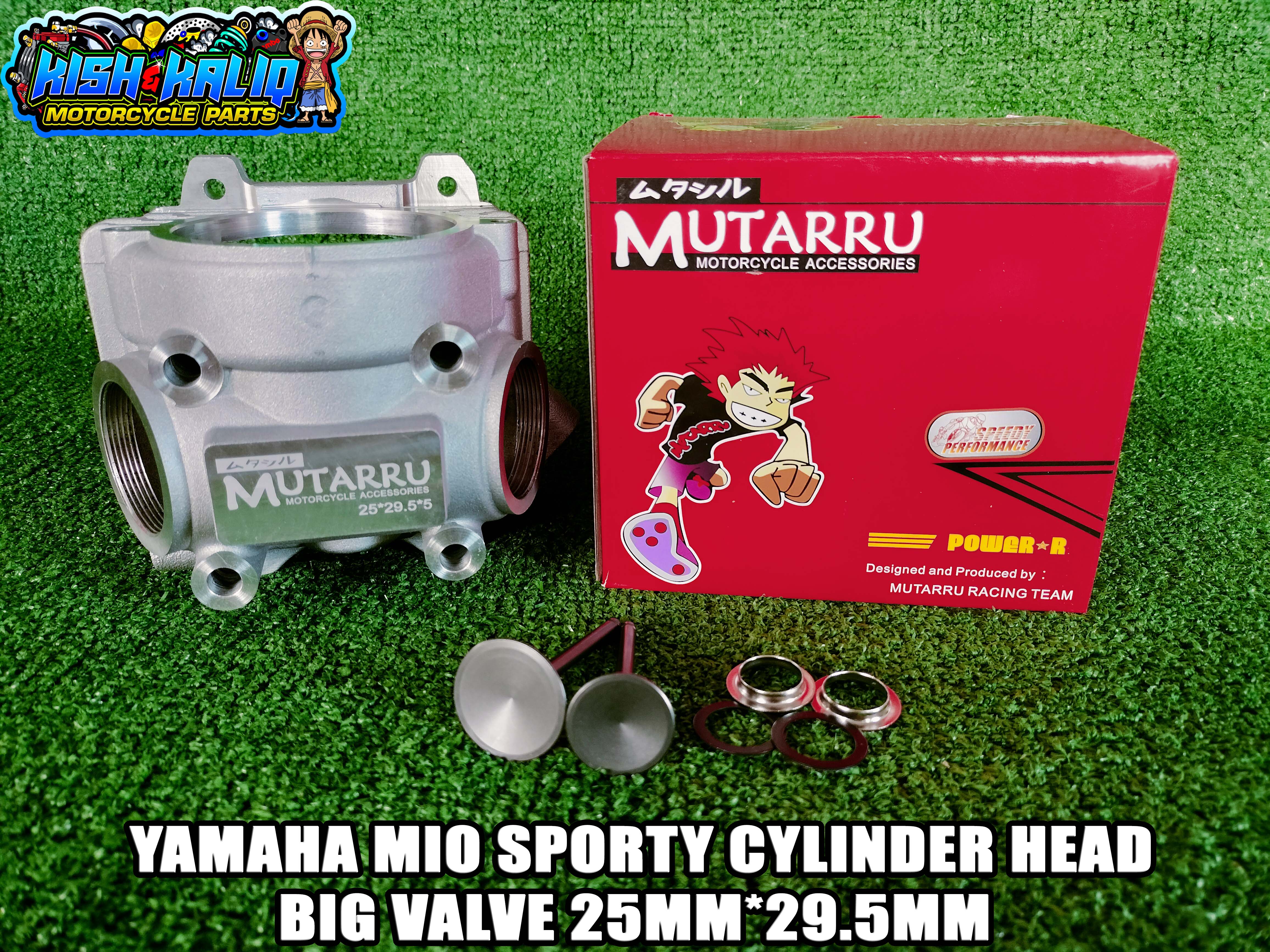 MUTARRU YAMAHA MIO SPORTY CYLINDER HEAD BIG VALVE 25MM*29.5MM | Lazada PH