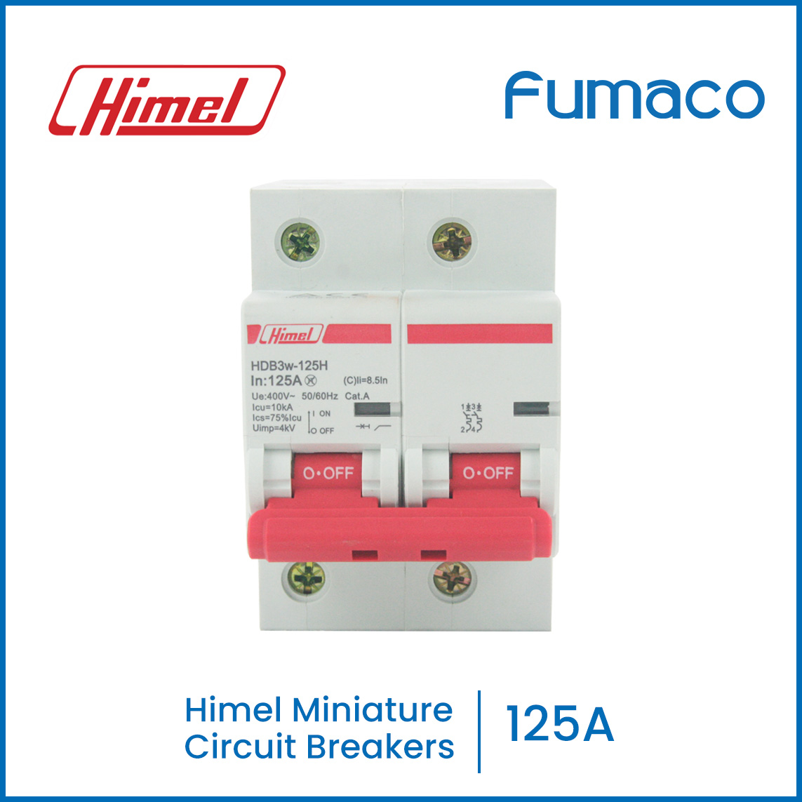 Himel Miniature Circuit Breaker - 125A / 2 Poles / Best Breaker for ...