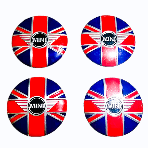 BRITISH FLAG LOGO 4pcs Car Wheel Center Hub Cap Sticker Cover Metal ...