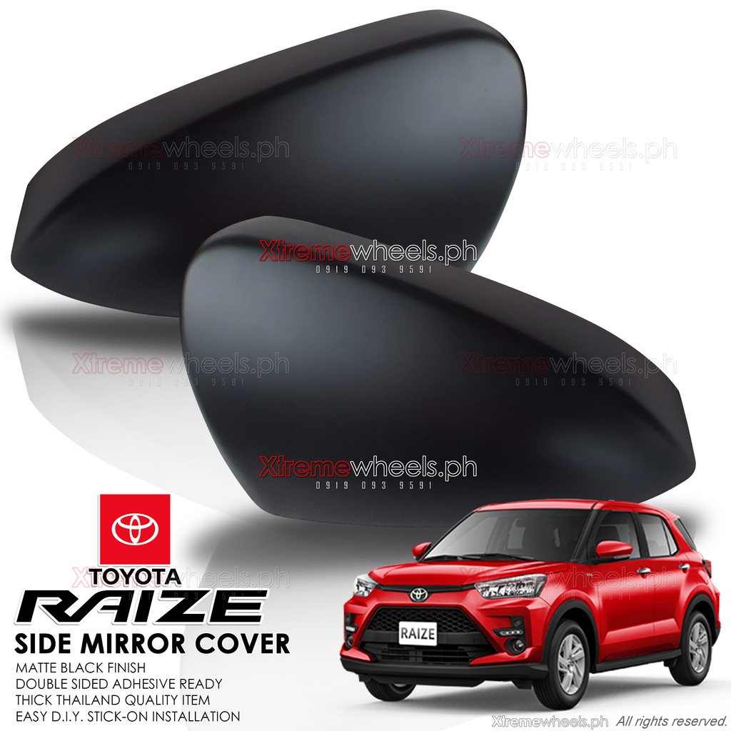 【READY STOCK】 ♔Toyota Raize 2022-2023 Side mirror Cover Matte Black ...