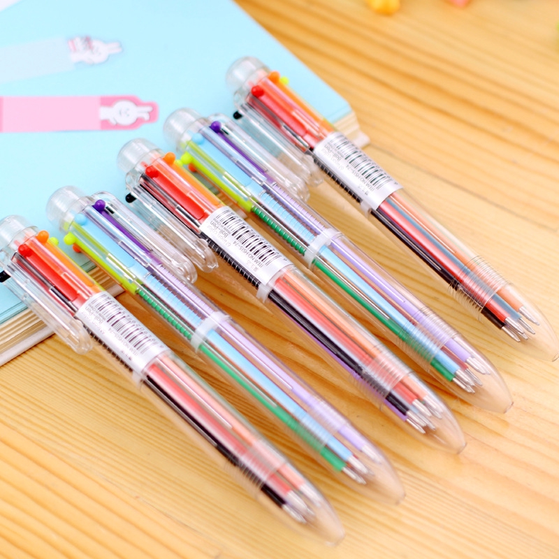 1PC 6 Color Ball Point Pen Multicolor Pen | Lazada PH