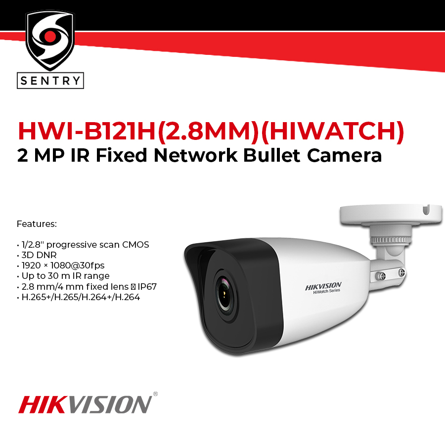 HIKVISION HWI-B121H 2 MP IR Fixed Network Bullet Camera | Lazada PH