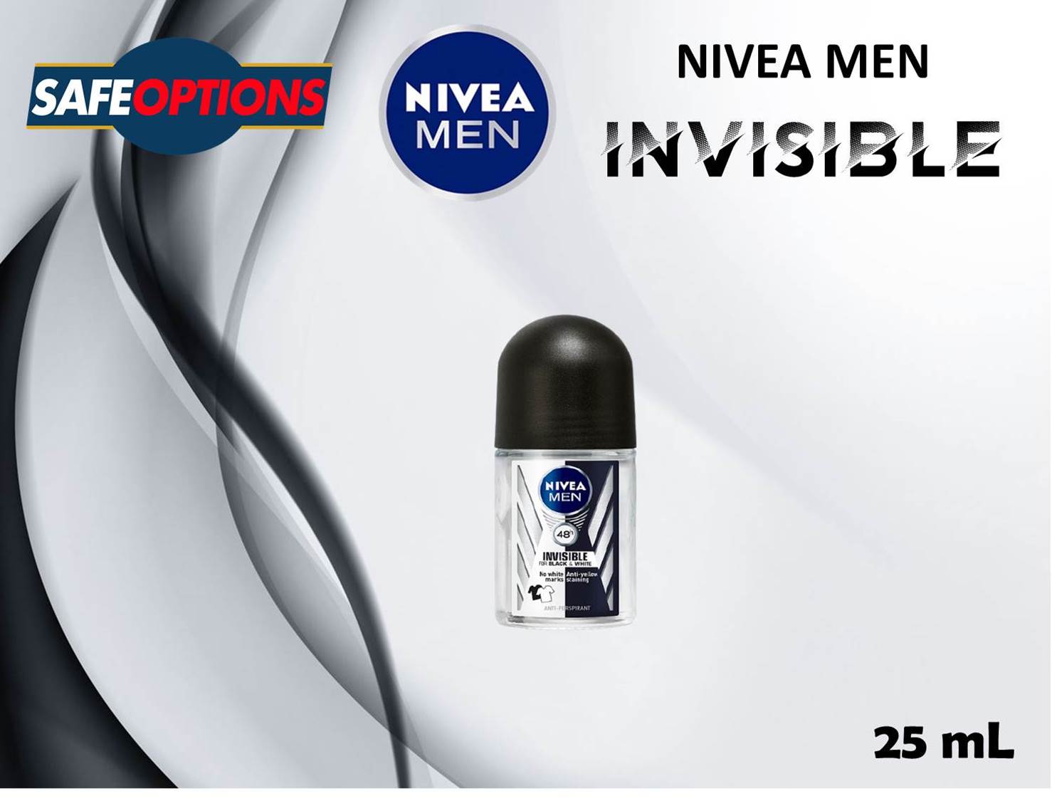 Authentic Nivea Men Invisible Black and White Anti-Perspirant Deodorant ...