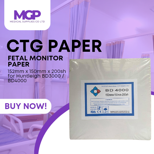 CTG Paper / NST Fetal Monitor Paper 152mm x 150mm x 200sh for Huntleigh ...