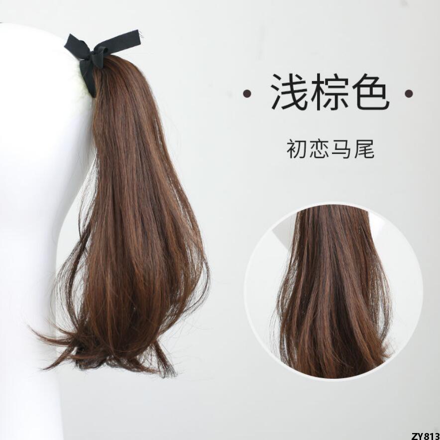 Wig Ponytail Natural Inner Buckle Fluffy Female Pear Flower Fake Strap ...