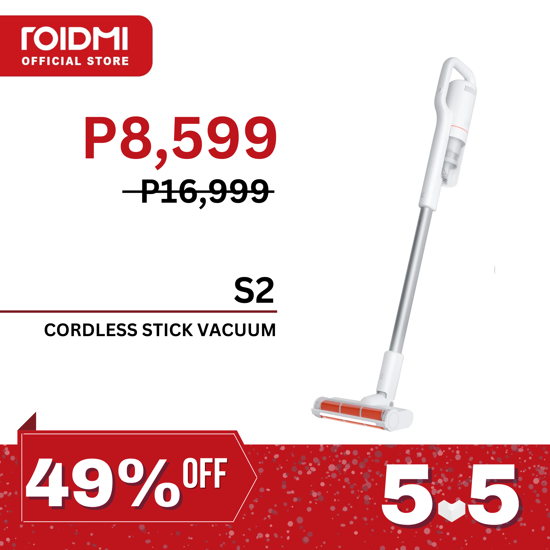 ROIDMI S2 Cordless Stick Vacuum Cleaner | Lazada PH