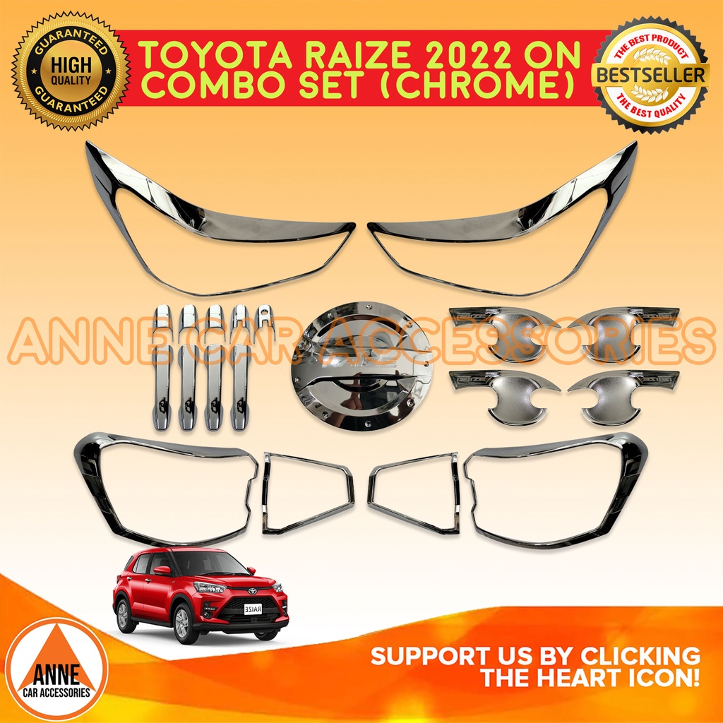 Garnish Cover for Toyota Raize 2022 2023 Onwards Model Black / Chrome ...