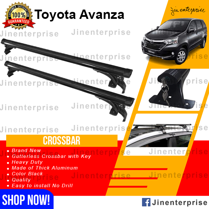 Toyota Avanza Aluminum Heavy Duty Gutterless Crossbar (with Key) 3 Hook ...